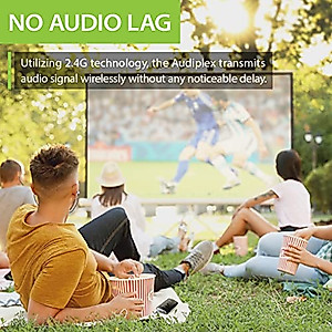 Avantree Audiplex - Wireless Multiple Audio Transmitter & Receiver Set, Long Range Low Latency for TV, AV Receiver, Projector, PA System, Church, Broadcast to 100 Headphones/Speakers