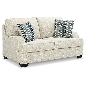 Signature Design by Ashley Valerano Casual Loveseat for Living Room, Beige