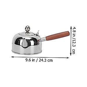 PRETYZOOM 1pc Kettle Travel Espresso Maker Travel Espresso Cup Boiling Teapot Tea Pots for Loose Tea Arabic Coffee Cups Electric Coffee Percolators Turkish Coffee Warmer 304 Stainless Steel