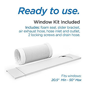 Commericial Cool CPT10WB Remote Control Portable Air Conditioner, 14000 BTU, White