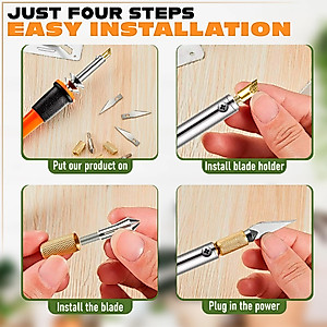Hot Knife Plastic Cutter Tool Electric Wood Burning Kit - Electric Cutting Tools for Crafts Hot Knife Cutting Tool for Plastic Wood Burning Tool - Electric Hot Knife Cutter Woodburning Tools Xmas Gift