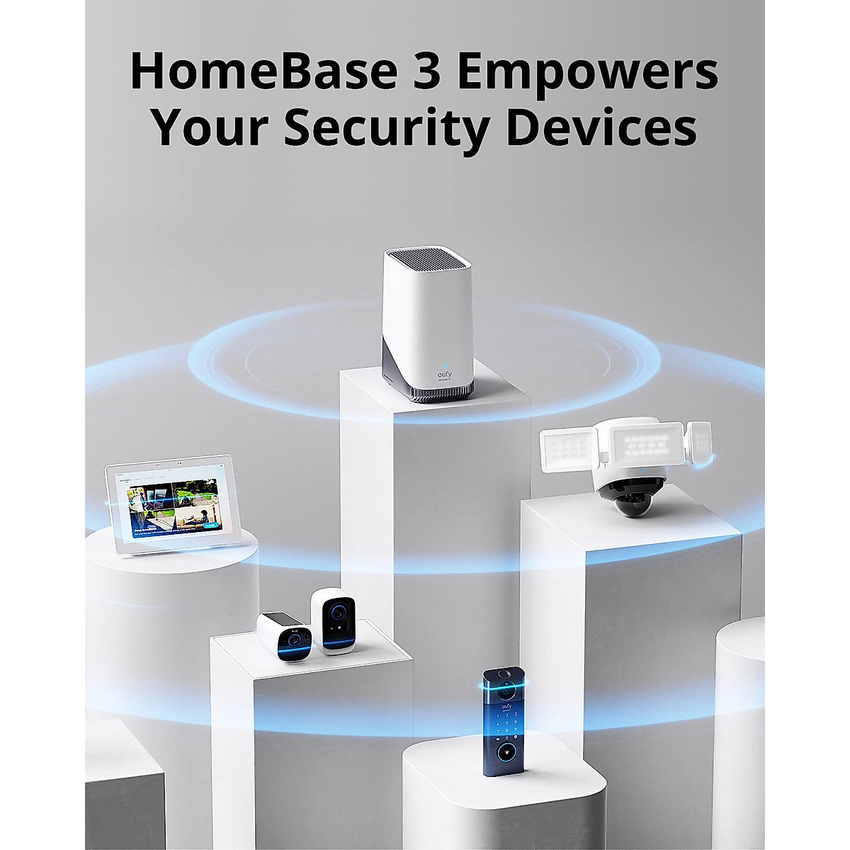 eufy Security S380 HomeBase 3,eufy Edge Security Center, Local Expandable Storage up to 16TB, eufy Security Product Compatibility, Advanced Encryption