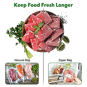 Vacuum Sealer Bags, 8"/11” x 118"(3-Pack) Food Vacuum Bags, Customized Commercial Grade Bag Rolls for FoodSaver, Vac Storage, Meal Prep, Sous Vide