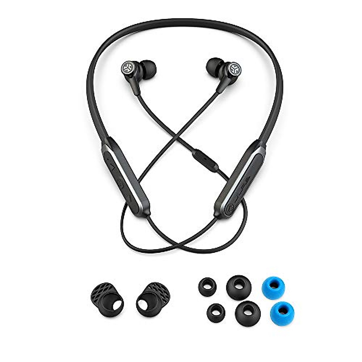JLab Epic ANC Earbuds | Active Noise Canceling | Be Aware Audio | Bluetooth 5 | 25+ Hour Battery Life | IP54 Sweat Resistant | Universal Music Control | Bluetooth Headphones | Black