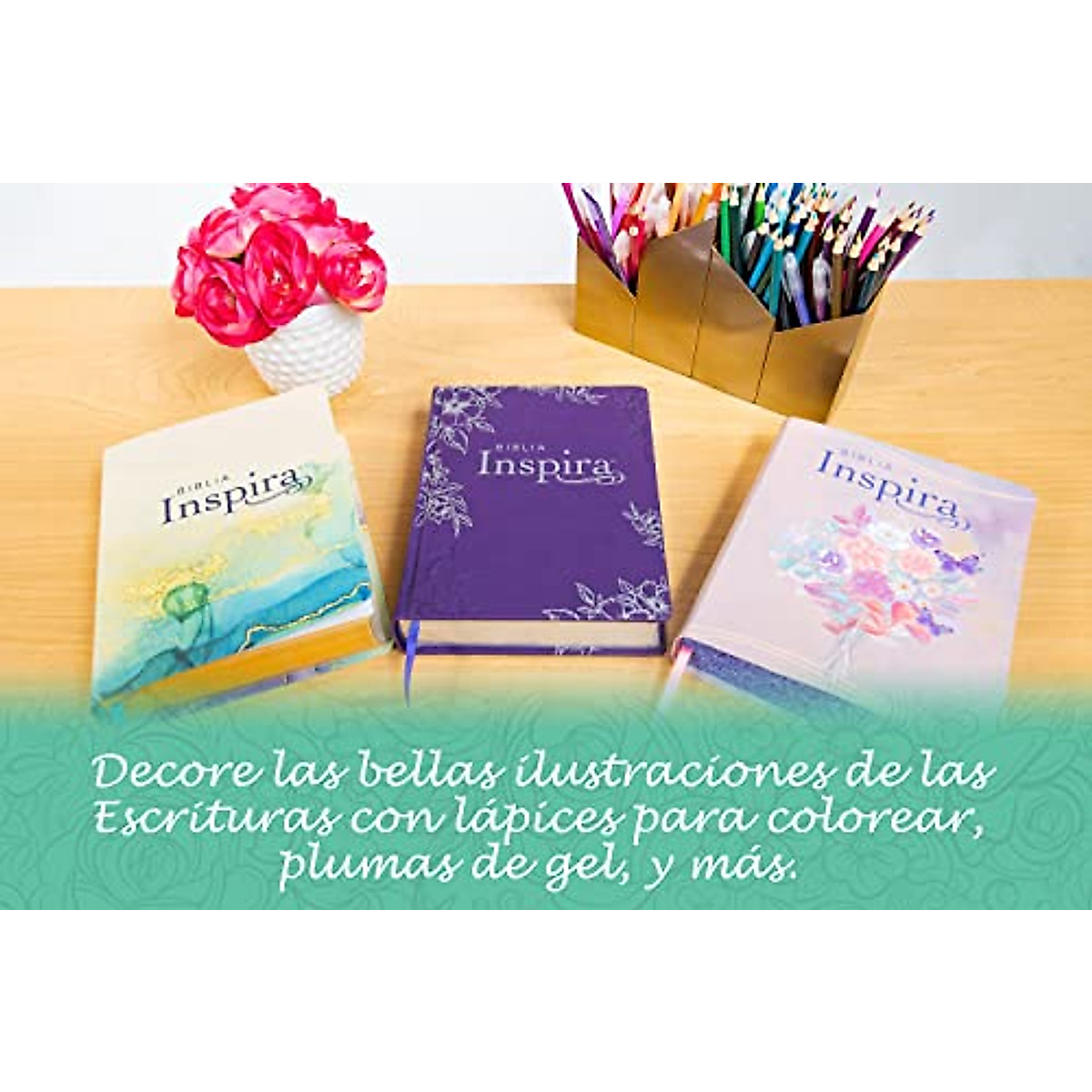 Biblia Inspira NTV (SentiPiel, Acuarela rosa): La Biblia que inspira tu creatividad (Spanish Edition)