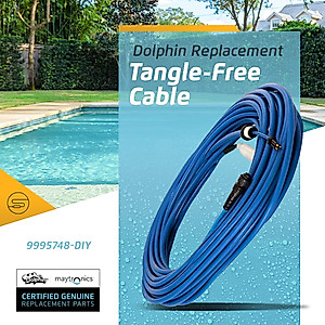 Dolphin Genuine Replacement Part — Durable 131 FT Blue Cable with Swivel for Tangle-Free Operation — 9995748-DIY