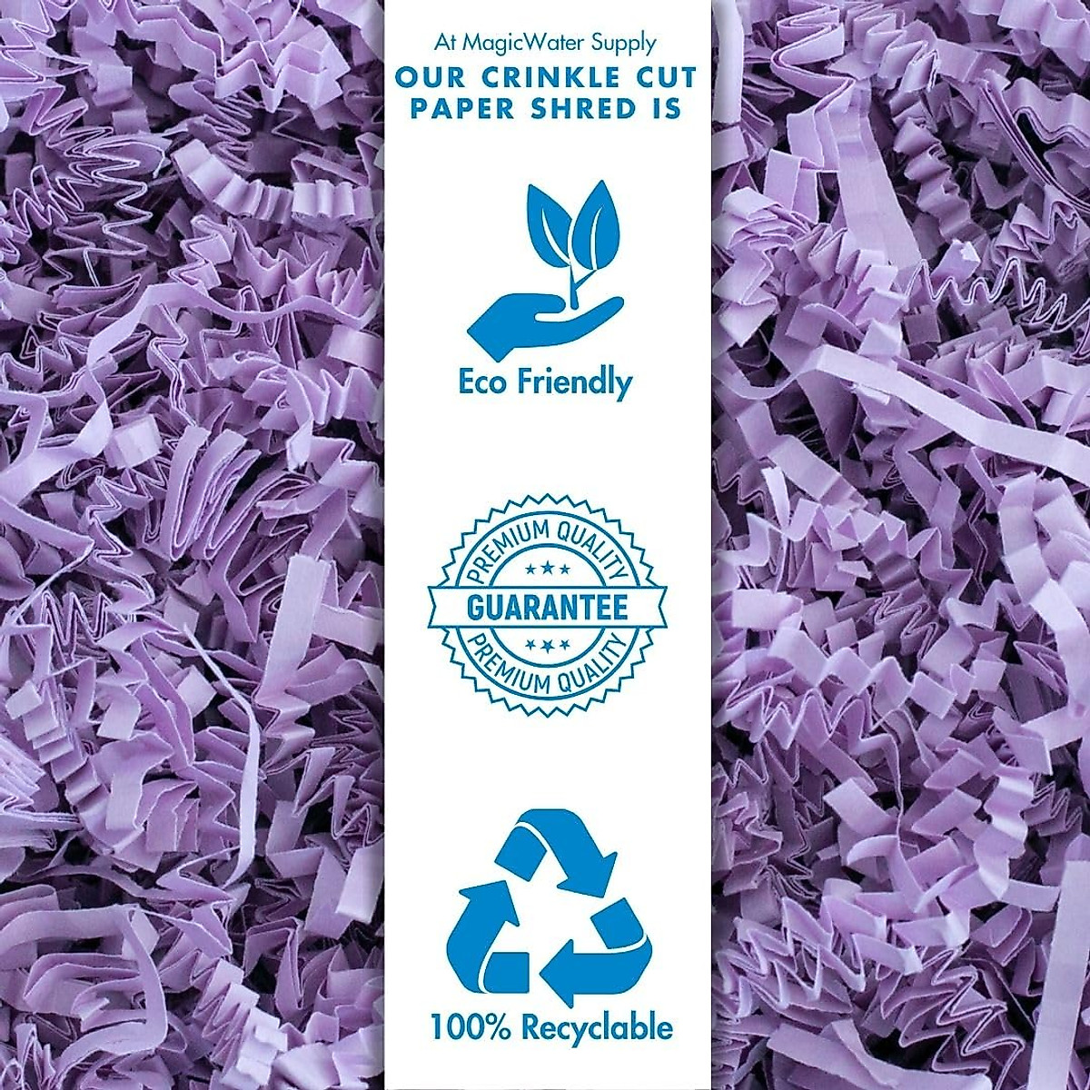 MagicWater Supply Crinkle Cut Paper Shred Filler (1 LB) for Gift Wrapping & Basket Filling - Lavender