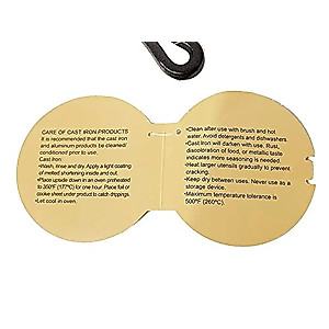 HAWOK Cast Iron Reversible Grill Rectangular Griddle 12.6x8 inch