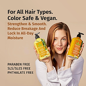 HEMPZ Hair Shampoo & Conditioner Set - Original Floral & Banana Scent for Dry, Damaged, Color Treated Hair - Hydrating, Softening, Moisturizing Vegan Biotin for All Hair Types Duo Set - 33.8 fl oz