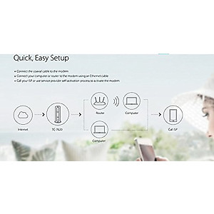 TP-Link DOCSIS 3.0 (16x4) High Speed Cable Modem, Max Download Speeds of 686Mbps, Certified for Comcast XFINITY, Time Warner Cable, Cox Communications, Charter, Spectrum (TC-7620)