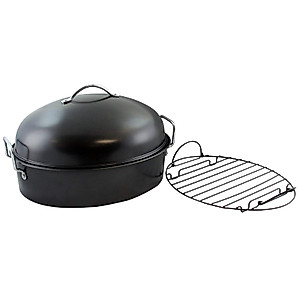 Unknown1 High Dome Oval Roaster Set in Black Steel