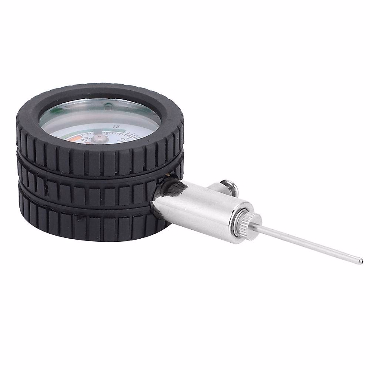 Ball Pressure Gauge Stainless Steel Accurate Air Pressure Gauge for Football Soccer Basketball Volleyball and Other Balls
