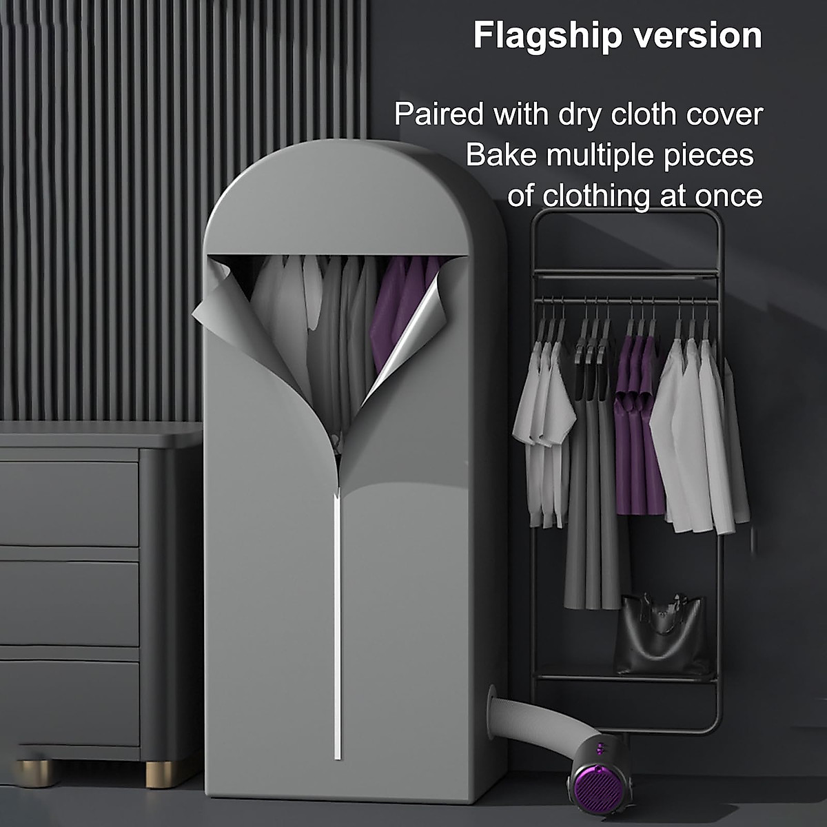 Mini Dryer, Portable Clothes Dryer for Apartments, Portable Small Mini Dryer Machine, Travel Clothes Dryer, Suitable for Swimwear, Panties, Underwear, Baby and Pet Clothes (Yellow,Flagship version)