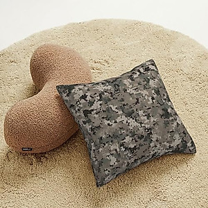 AdaNti Army Digital Camouflage Print Corduroy Throw Pillow Covers Soft Square Throw Pillow Case Home Decorations for Bed Sofa Living Room 16"x16"