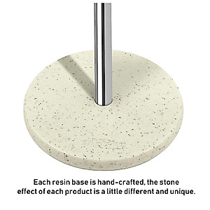 Black Paper Towel Holder Countertop, Kitchen Cling Film Holder Paper Towel Roll Holder Standing Roll Paper Storage Rack, Free Stand Weighted Paper Towels Holder Easy Tear to Use in Bathrooms