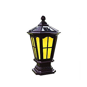 ZZBJ Solar Post Cap Lights， Outdoor Mains Die-cast Aluminum Outdoor Waterproof Courtyard Villa Garden Column Headlight