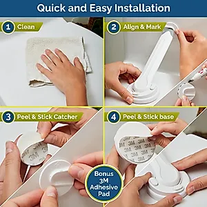 Toilet Seat Lock for Child Safety with Double Lock Mechanism – Child Proof Toilet Locks for Toddlers, Easy Installation No Tools Needed Fits Most Toilets – Toilet Baby Proofer by Wappa Baby