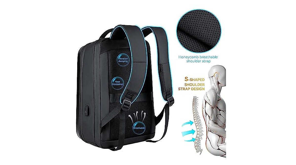 JUMO CYLY 35L Waterproof Laptop Backpack with USB Port