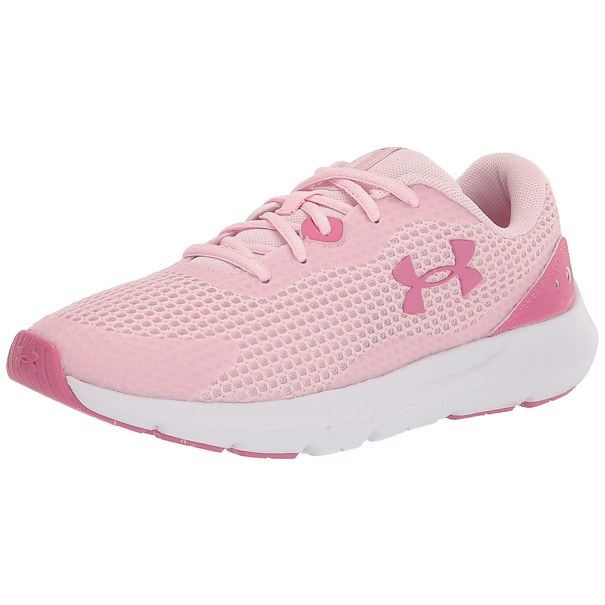 Under Armour Women's Surge 3 Sneaker, (603) Prime Pink/Prime Pink/Pace Pink, 9