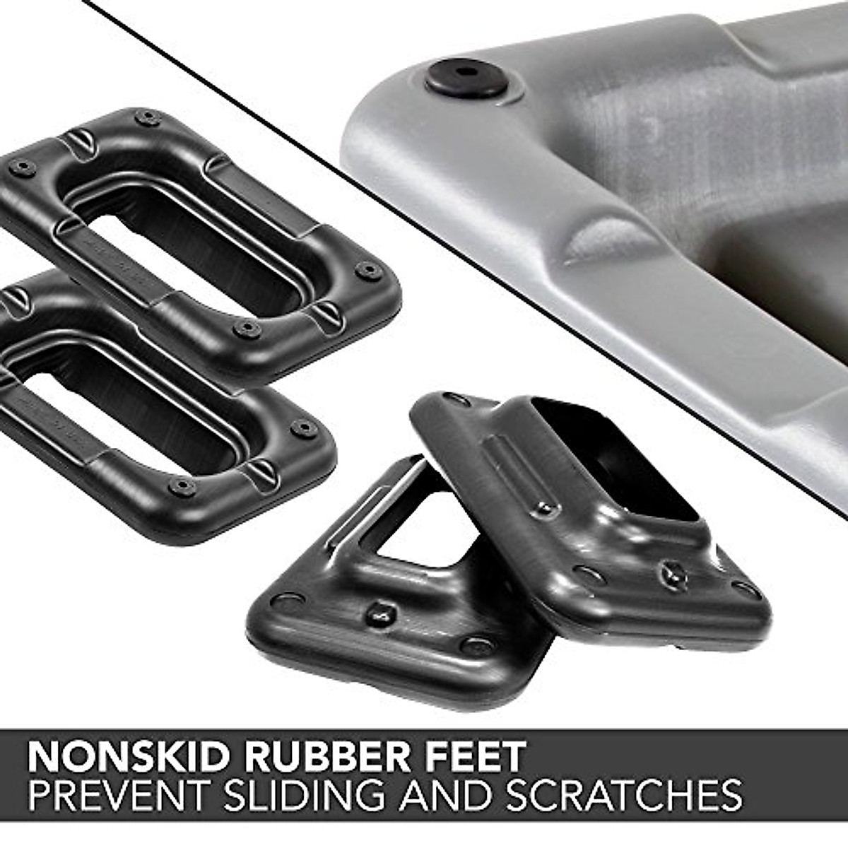 The Step (Made in USA) Original Aerobic Platform – Circuit Size Grey Aerobic Platform and Original Black Risers