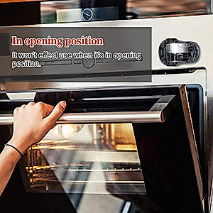 EUDEMON Child Safety Heat-Resistant Oven Door Lock, Oven Front Lock for Kids Easy to Install, Use 3M Adhesive,No Screws or Drill (Clear-Black)