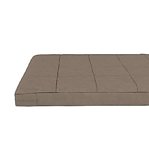 DHP Lexi 6 Inch Square Quilted Microfiber Futon Mattress, Full, Tan