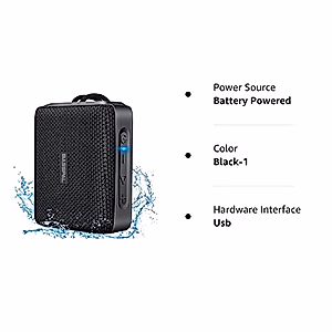 Basspal Bluetoth Speaker, IPX7 Waterproof Shower Speakers with 10W Stereo Sound, 12 Hours Playtime Portable Speaker with Bluetooth 5.0, Built-in Mic, Lanyard, Hiking Camping Travel & Shower