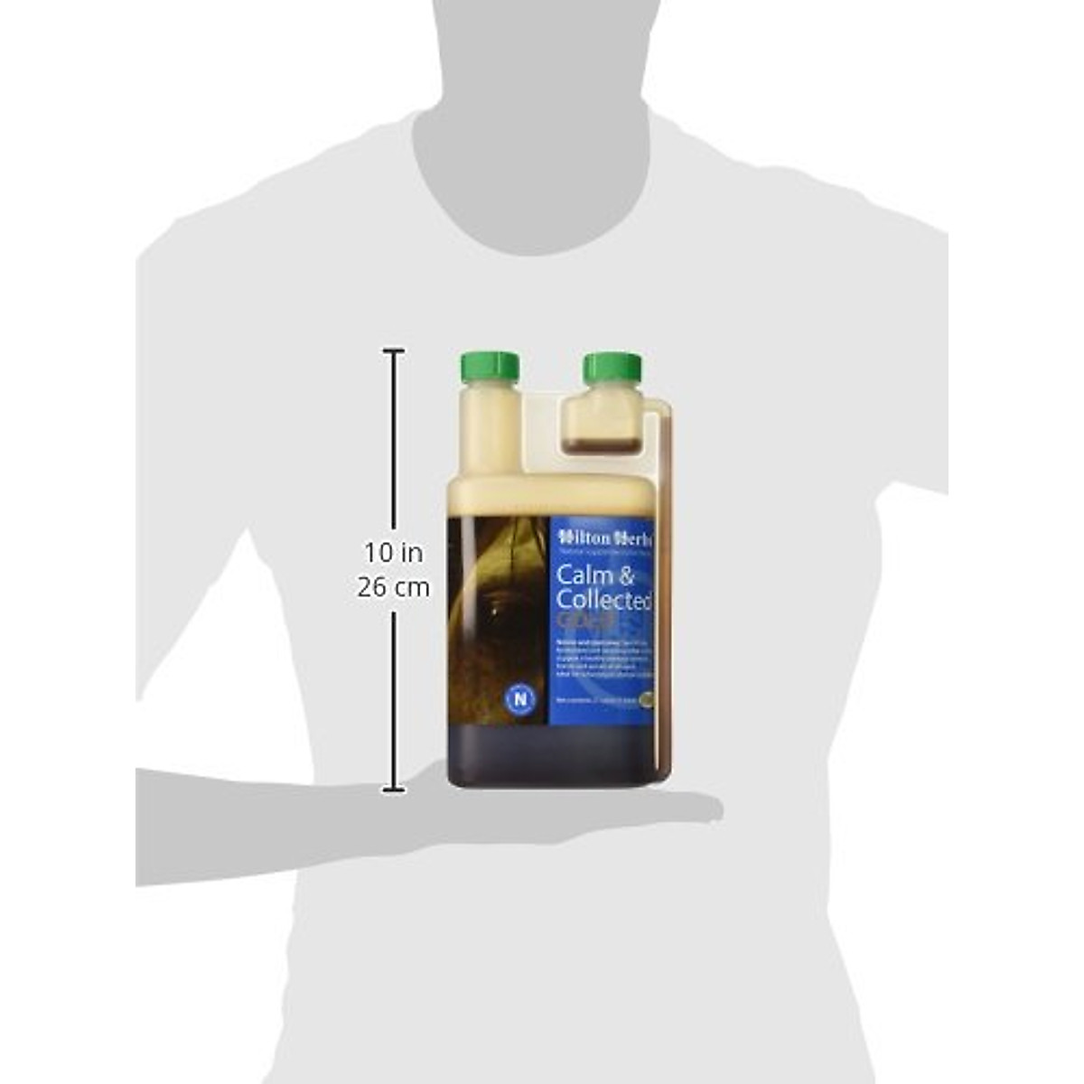 Hilton Herbs Calm and Collected Gold Liquid Herbal Supplement for Nervous/Agitated Horses, 2.1pt Bottle