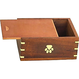 Wooden Pet Urn Box for Ashes | Wood Cremation Urns | Decorative Urns | Handmade Urn for Dog Ashes| Pet Memorial Urns | Funeral Urns