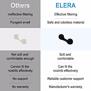 50 Pieces Nose Filters for Spray Tanning, Elera Disposable Plugs Supplies for Spray Tanning Nose Protection Allergen Blocker (Black)