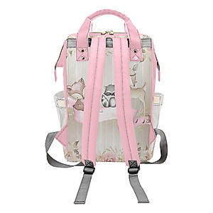Personalized Animal Deer Fox Baby Diaper Bag Backpack Name Custom Mommy Baby Bags Travel Daypack for Mom Gifts
