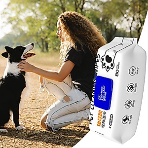 Dog Cat Cleaner, Natural Pet Wipes, Ear Eye Cleaner, Puppy Wipes, Cat Cleaning Pads, Pet Care Wipes, Natural Pet Cleaning Wipes for Dogs, Cats, and Small Animals