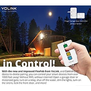 YoLink Smart Garage Door Solution Kit - Convert Any Garage Door to Smart in Seconds! Battery-Powered, No-Wires, No-Tools Super-Easy Installation. Compatible with Alexa & IFTTT