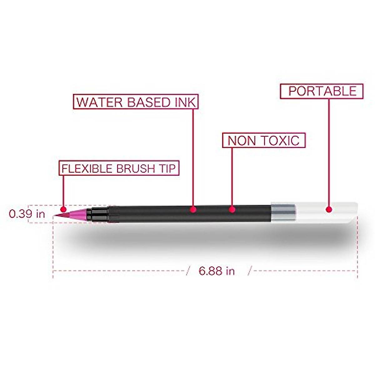 Real Brush Pens Set - 24 Colors Pack Flexible Brush Tip w/ Bonus Color Blender & Drawing Pad - Instant Coloring Drawing Painting Calligraphy Writing Sfumato Ombre - Writes Great On Regular Papers