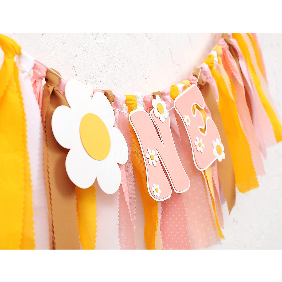 Groovy One First Birthday High Chair Banner - One Groovy Birthday Decorations,groovy Baby Shower,hippie First Birthday Highchair Banner,daisy 1st Birthday Garland,cake Smash Backdrop Banner