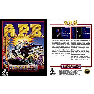 A.P.B. APB Game for Atari Lynx