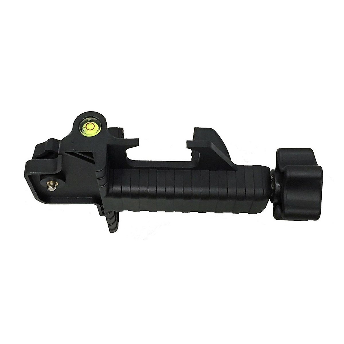 AdirPro Mounting Clamp for LD-8 and LDG-8 Laser Detectors with Built-in Bubble Level - Attach Receiver to Variety of Items Including Most Prism Poles and Survey Rods