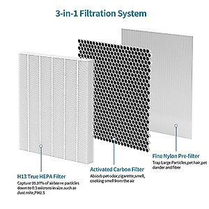 XBWW HY4866 H13 True HEPA Replacement Filters Compatible with Morento HY4866 and YIOU M1 Air Cleaner Purifier, 4 Packs
