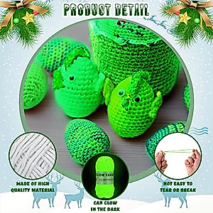 15 Rolls Glow in The Dark Yarn Luminous Knitting Crochet Yarn for Crocheting DIY Glow Fingering Weight Yarn for DIY Arts Crafts Sewing Glow in The Dark Party Supplies, 820 yd Roll (Bright Color)