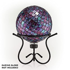 Alpine Corporation 9" Tall Indoor/Outdoor Metal Gazing Globe Display Stand