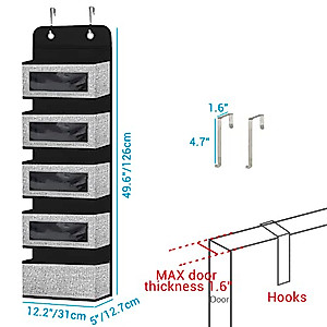 homyfort Toy Storage Box Chest Bins with Lids and Over The Door Organizer Bundle (White)