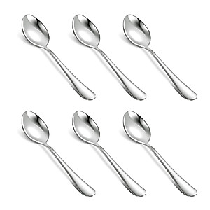Kyraton 5.5" Coffee Spoons, Stainless Steel Small Mini Spoons, Espresso Spoons Tea Spoons, Tiny Spoon Set For Parties, Wedding Pack of 6