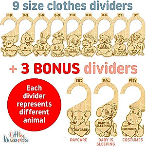 28 Pcs Baby Closet Dividers & Baby Clothes Organizer – Baby Clothes Dividers for Closet – Neutral Hanger Dividers for Baby Closet Organizer Baby Clothes Dividers – Nursery Closet Organizer