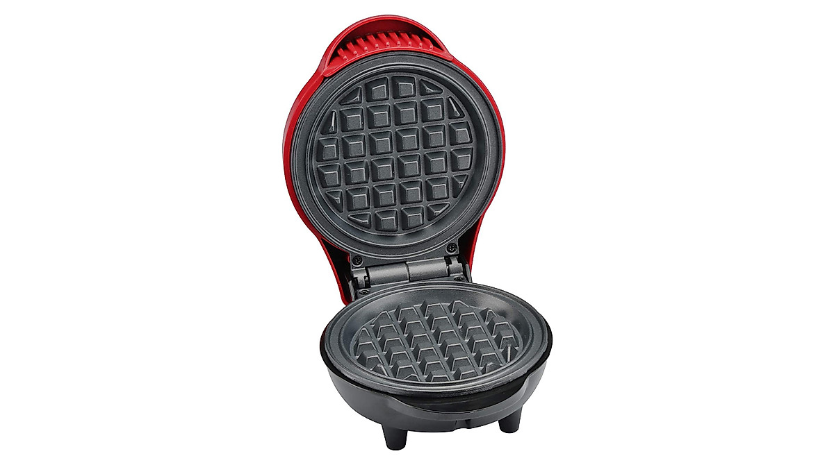 Mini Waffle Maker by Kitchen Selectives - Compact & Non-Stick