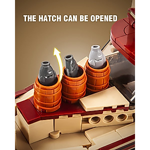 DAHONPA Fishing Boat Shark Ship (592 PCS), City Marine Theme Model Kit with 3 Figures, Educational Toy Gift for Kid and Adult.