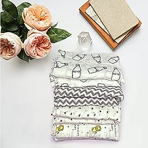 Baby Swaddle Blanket Muslin Silky Soft Blanket Set Breathable for Girls & Boys, Skin-Friendly Baby Receiving Wrap Newborn Gifts, Infant Shower Items, and Toddler Gifts - Pack of 4 (100% Cotton)