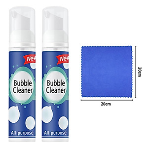 LINIREAU 2 Pcs bubble cleaner, Foaming Heavy Oil Stain Cleaner, Kitchen Deep Cleaning Spray, Stubborn Grease & Grime Remover For range hoods, ovens, grills, pots, sinks, and other furniture