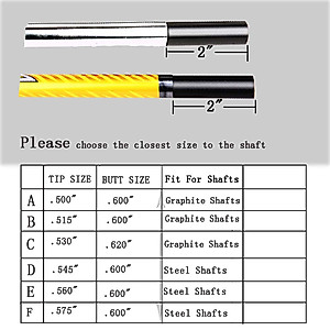 Golf Builder 10pcs Graphite Golf Shaft Extension Golf Shaft Extender (.530)