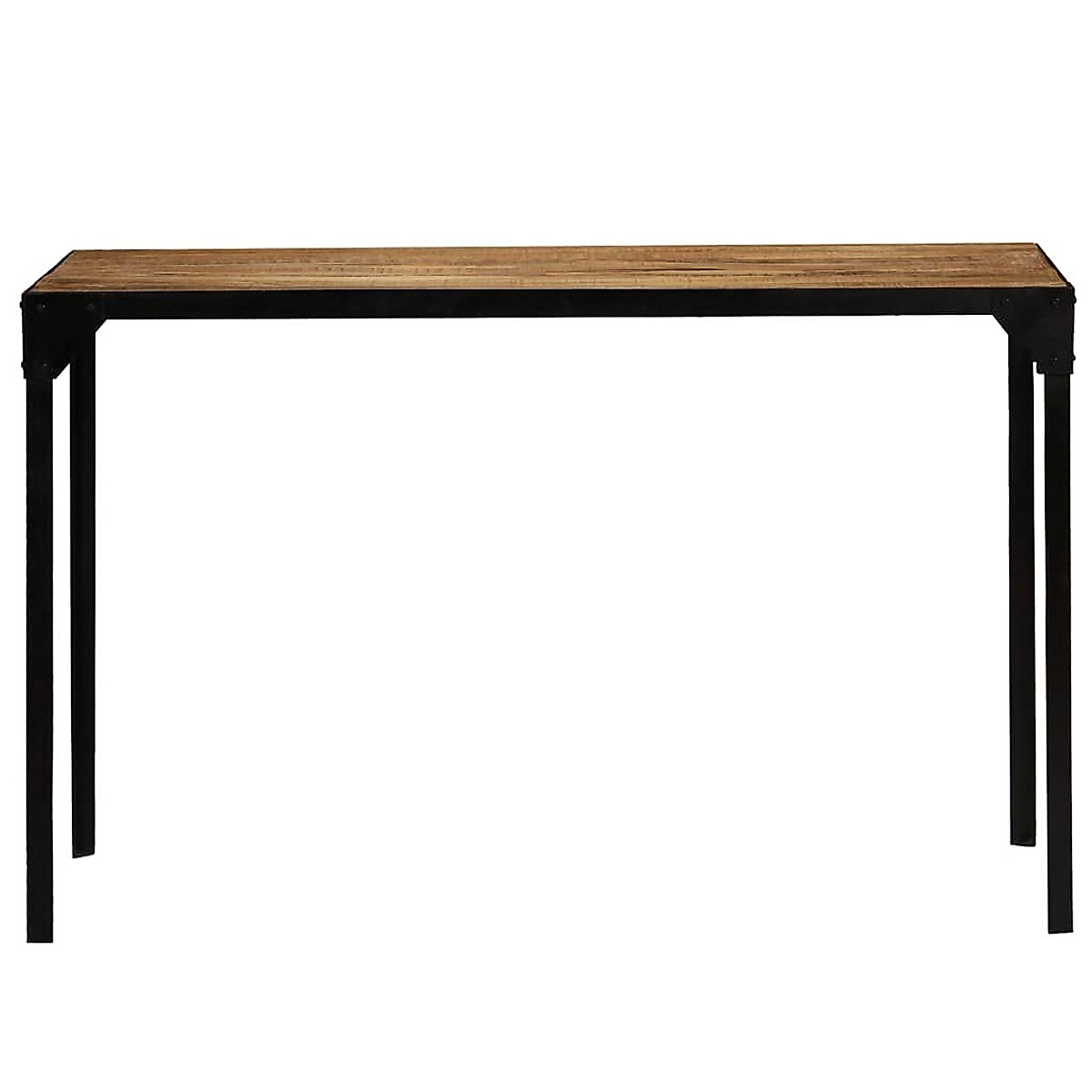 Dining Table,Retro Bar Table,Laptop Computer Desk,Kitchen Home Furniture,Indoor Bar,Rectangle Coffe Table,Very Practical Dinner Party, Study, Office Work, Solid Rough Mango Wood and Steel 47.2"