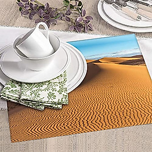 Sand Dunes in The Sahara Desert Printed Drying Mat For Kitchen Ultra Absorbent Microfiber Dishes Drainer Mats Non-Slip Silicone Quick Dry Pad - 18 X 16inch